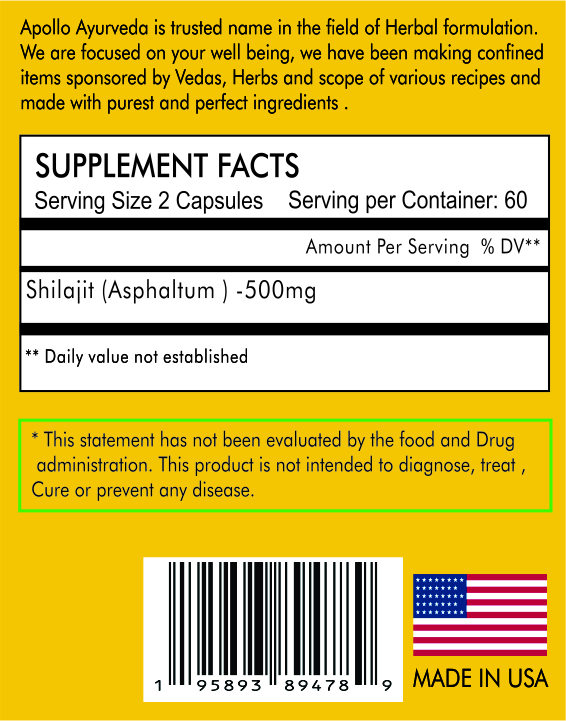 Buy Shilajit Capsules made with Pure Shilajit Extract